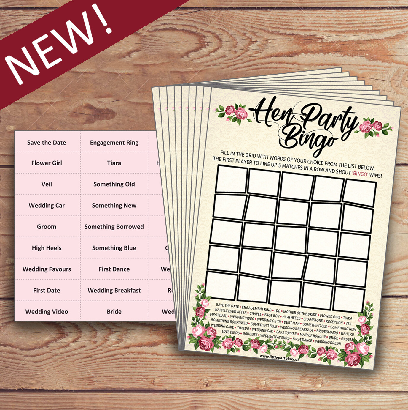 HEN NIGHT DO BINGO - HEN PARTY GAME - 20 PLAYER - like Willy Bingo ...