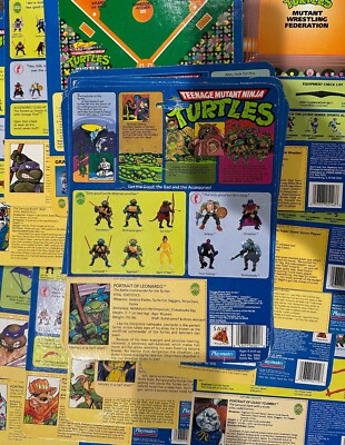 Vintage Teenage Mutant Ninja Turtles Card Backs Playmates 1990s TMNT ...