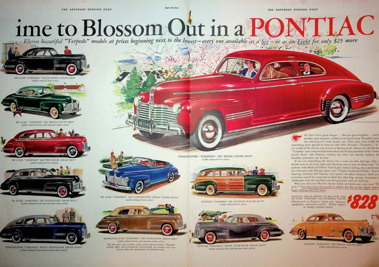 Original Pontiac 1941 "time to blossom out in a Pontiac" Paper Ad | eBay