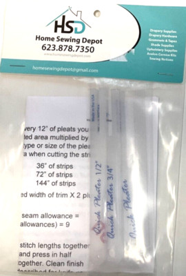HOME SEWING DEPOT - QUICK PLEATER - SET OF 3 (1/2", 3/4" 1") | eBay