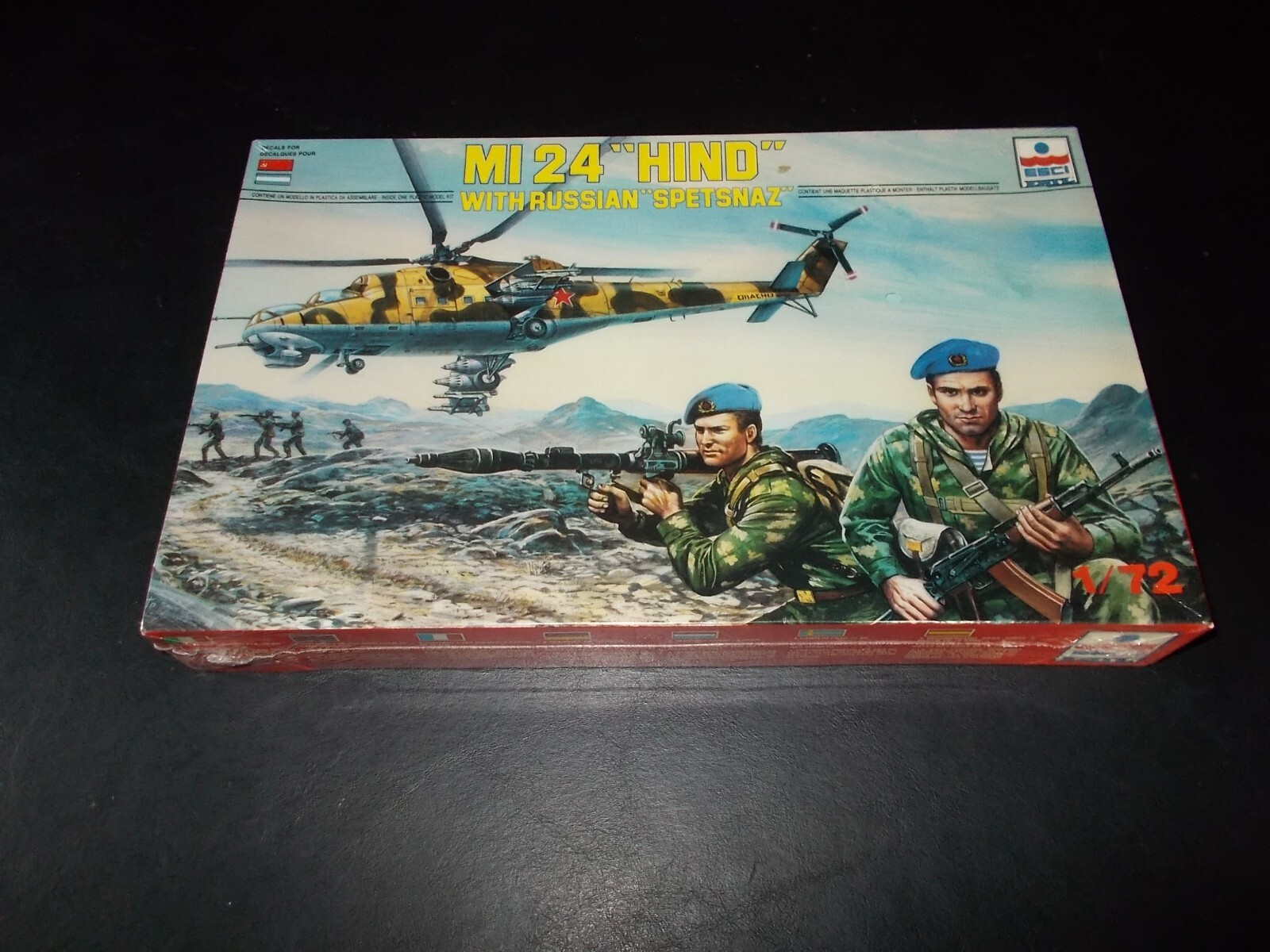 MI24 "Hind" with Russian Spetsnaz figures, ESCI, 1:72 Kit, NIB ...