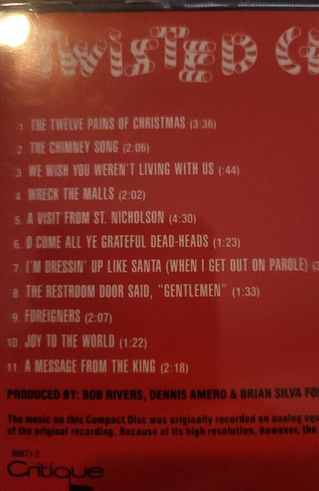 TWISTED CHRISTMAS ~ BOB RIVERS COMEDY GROUP - CD LIKE NEW ...