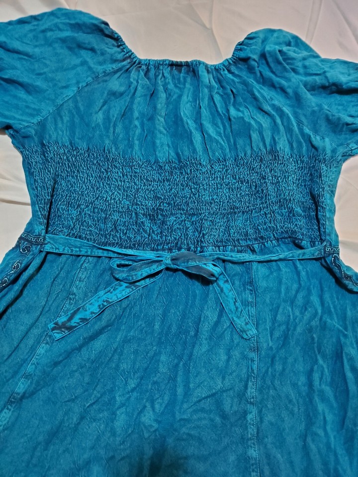 The Pyramid Collection Renaissance fair gothic peacock blue size 2X | eBay