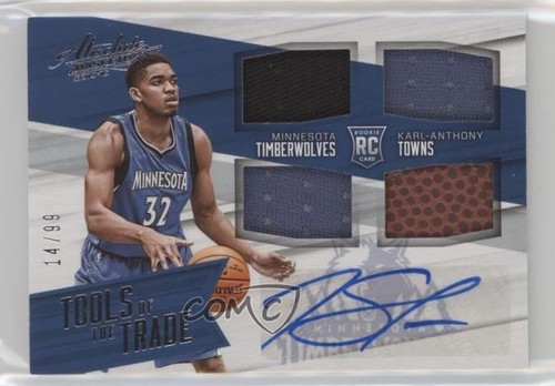 2015-16 Panini Absolute /99 Karl-Anthony Towns #TTM-KT Auto RC | eBay