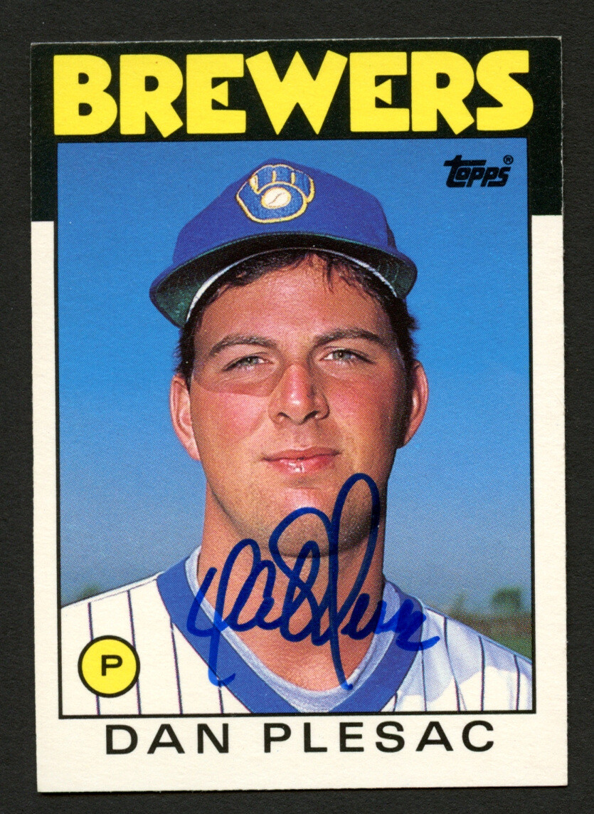 Dan Plesac #87T signed autograph auto 1986 Topps Baseball Trading Card ...