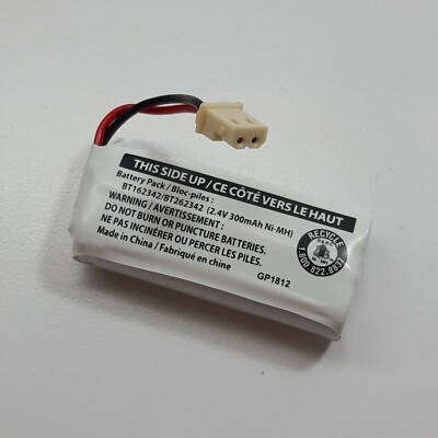 VTECH CORDLESS PHONE BATTERY bt162342/bt262342 2.4V 300MAH NI-MH (a1200 ...