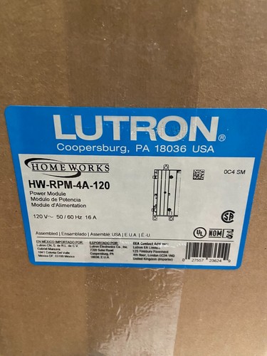 Lutron ‎HW-RPM-4A-120 Remote Power Module for sale online | eBay