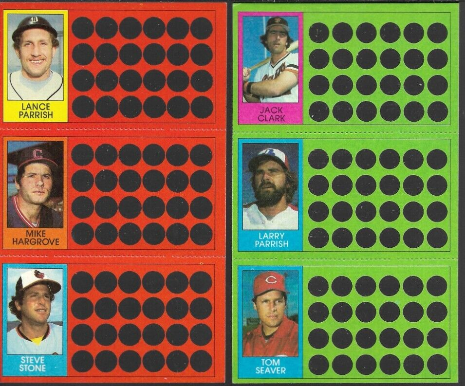 1981 Topps Scratch Offs Full Panels Lot of 4 Baseball | eBay