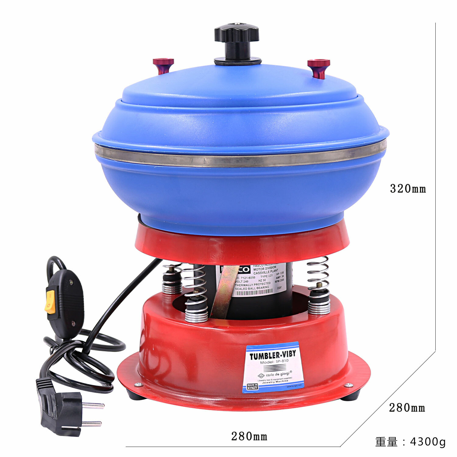 10" Vibratory Tumbler Polisher Vibrating Tumbler Polishing Machine110V ...