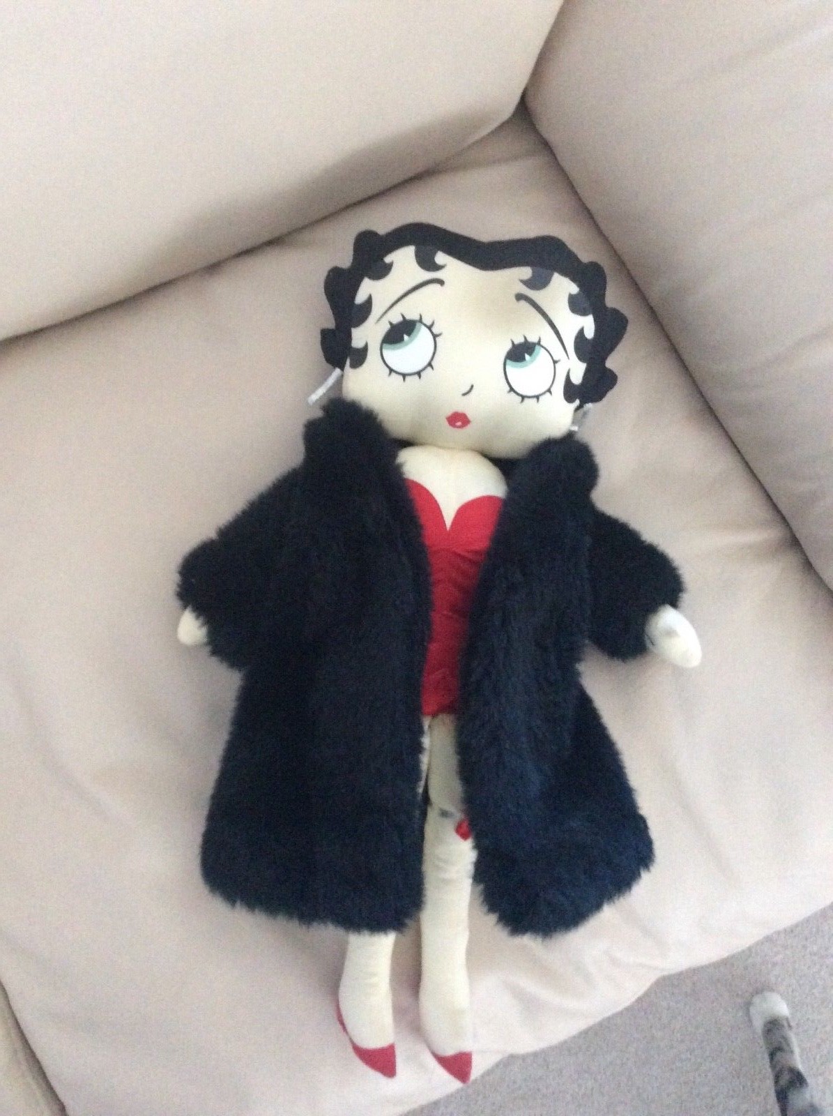 Vintage Bully Inc Betty Boo Rag Doll with Fur Coat 18 inch doll | eBay
