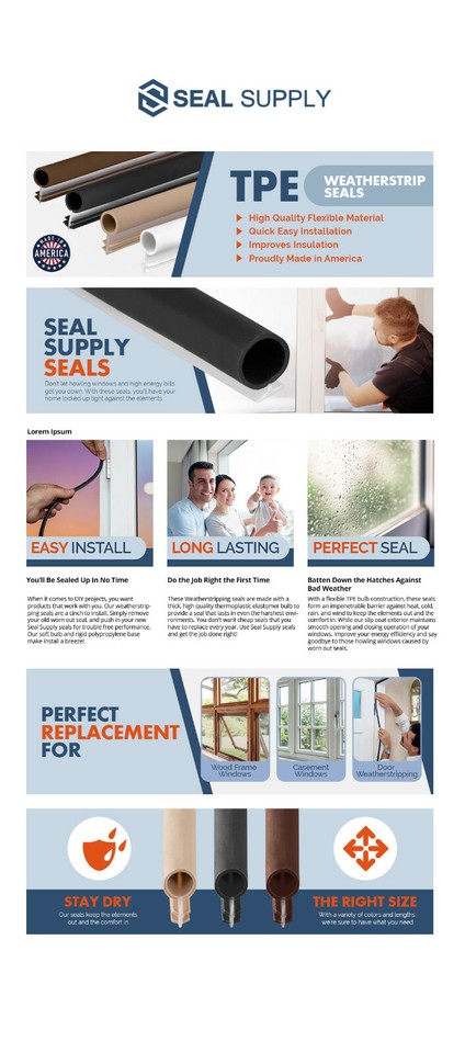 1/4" Bulb Window Kerf Slot Mount Weatherstripping Bubble Sash Seal OEM ...