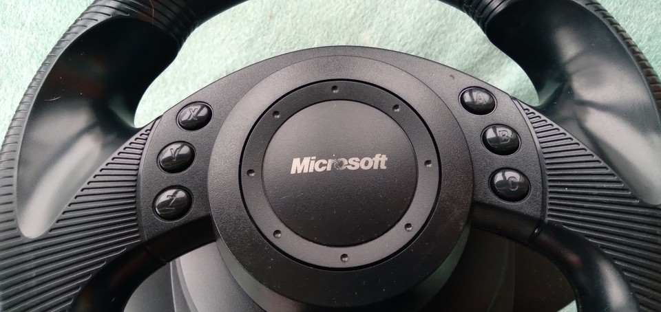 MICROSOFT SIDEWINDER PRECISION RACING WHEEL AND PEDALS USB X04-74734/35 ...