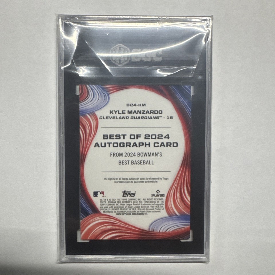 2024 Bowman’s Best #B24-KM Kyle Manzardo Rookie Auto Refractor /99 GEM ...
