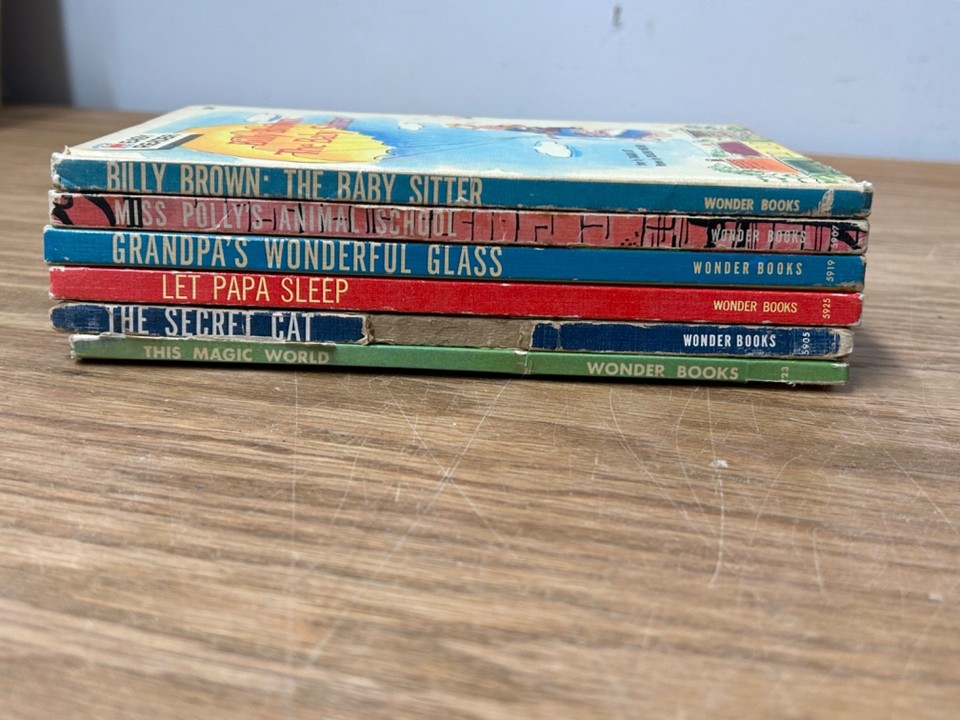 Lot of 6 Vintage 1960 60s Wonder Books Children Easy Reader Kids Books ...