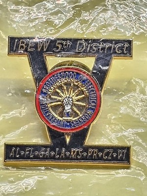 IBEW LU LOCAL UNION 5th District LAPEL PIN International Brotherhood | eBay