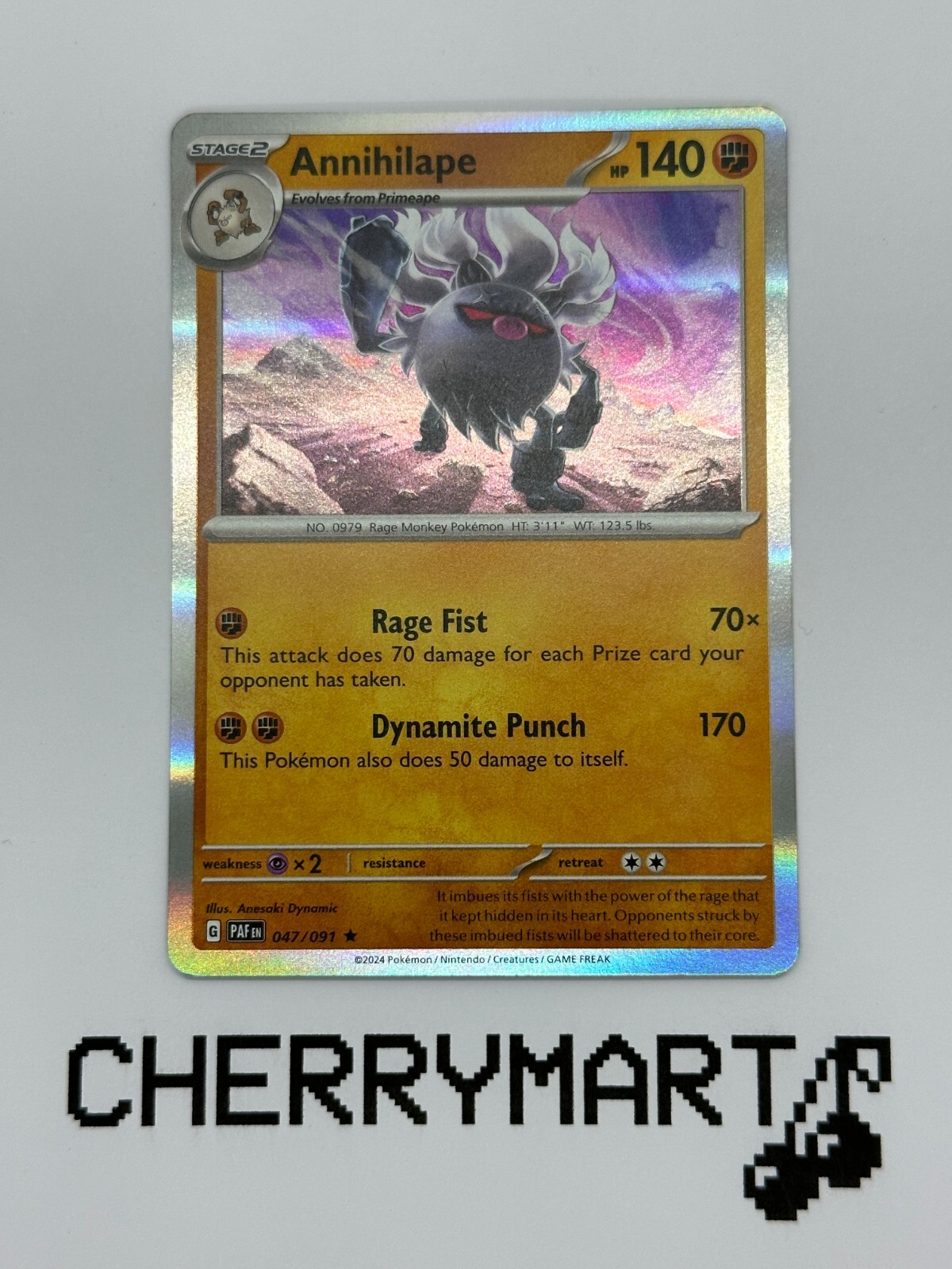 Annihilape 047/091 - Holo Rare - Paldean Fates - NM/M Pokemon Card | eBay