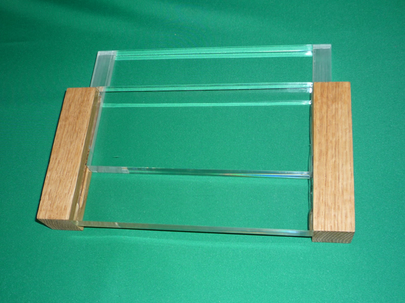 Solid Wood (Oak) and Acrylic 4x6 Picture Frame 1 inch Thick Block | eBay