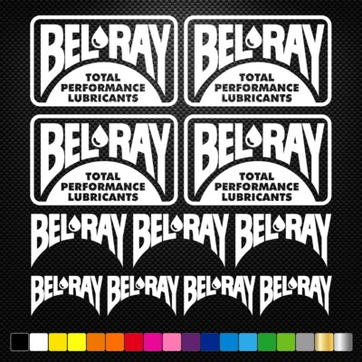BEL RAY - 11 Decals Stickers Sponsors Car Bike Motorcycle Motocross MX ...