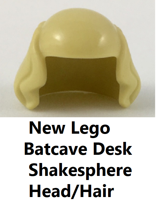 LEGO Minifigure Tan Hair Bald Shakesphere Head TV Batman Statue Bust ...