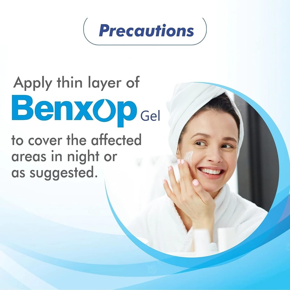 Benxop 2.5% Benzoyl Peroxide Water Based Gel for Acne | 20g Pack of 2 ...