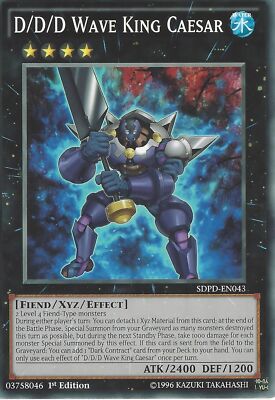 YUGIOH SDPD-EN043 D/D/D Wave King Caesar Common 1st Edition NM | eBay ...