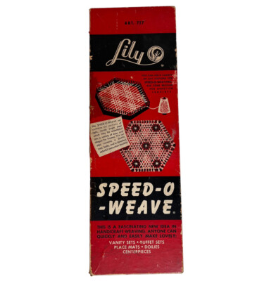 Vintage Lily Speed-O-Weave Loom Kit Frame Booklet Shuttle Nuts & Bolts ...