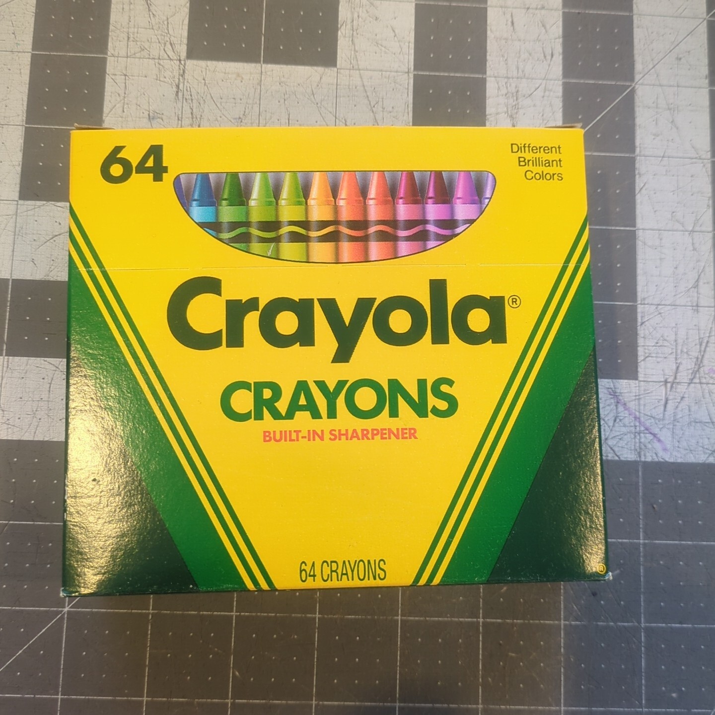 1990 Binney & Smith 64 Crayola Crayons Box Sharpener, Indian Red And 3 ...