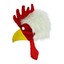 Adult Fuzzy Chicken Hat With Gizzard Rooster Hat Mask Costume Accessory ...