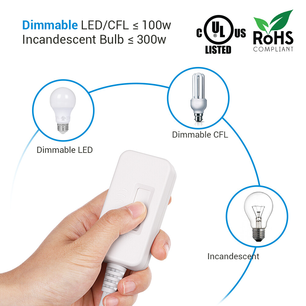 DEWENWILS 2 Pack Table Lamp Dimmer Switch, Full Range Slide Control 6.6 ...