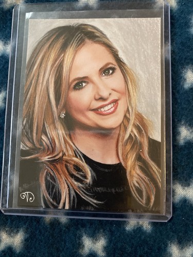 Sarah Michelle Gellar ACEO Sketch Card Artist Signed 9 | eBay