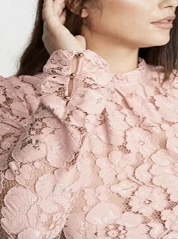 Wayf Womens Emma Puff Sleeve Lace Top Sale Online