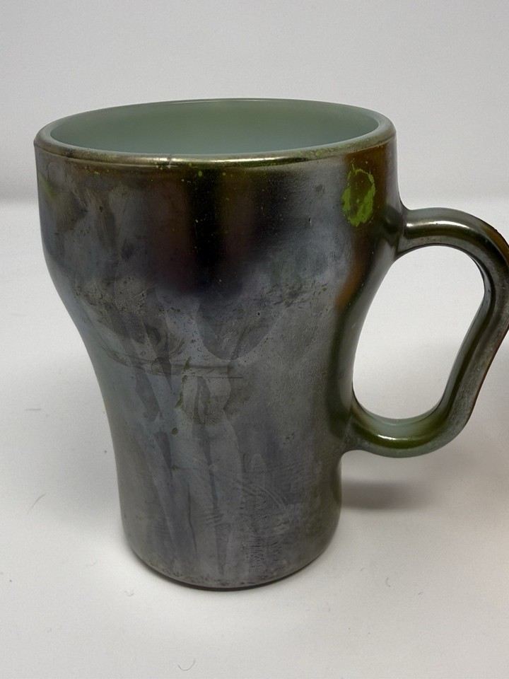 Vintage Anchor Hocking FIRE KING Soda Fountain 3 Mugs Green Blue ...