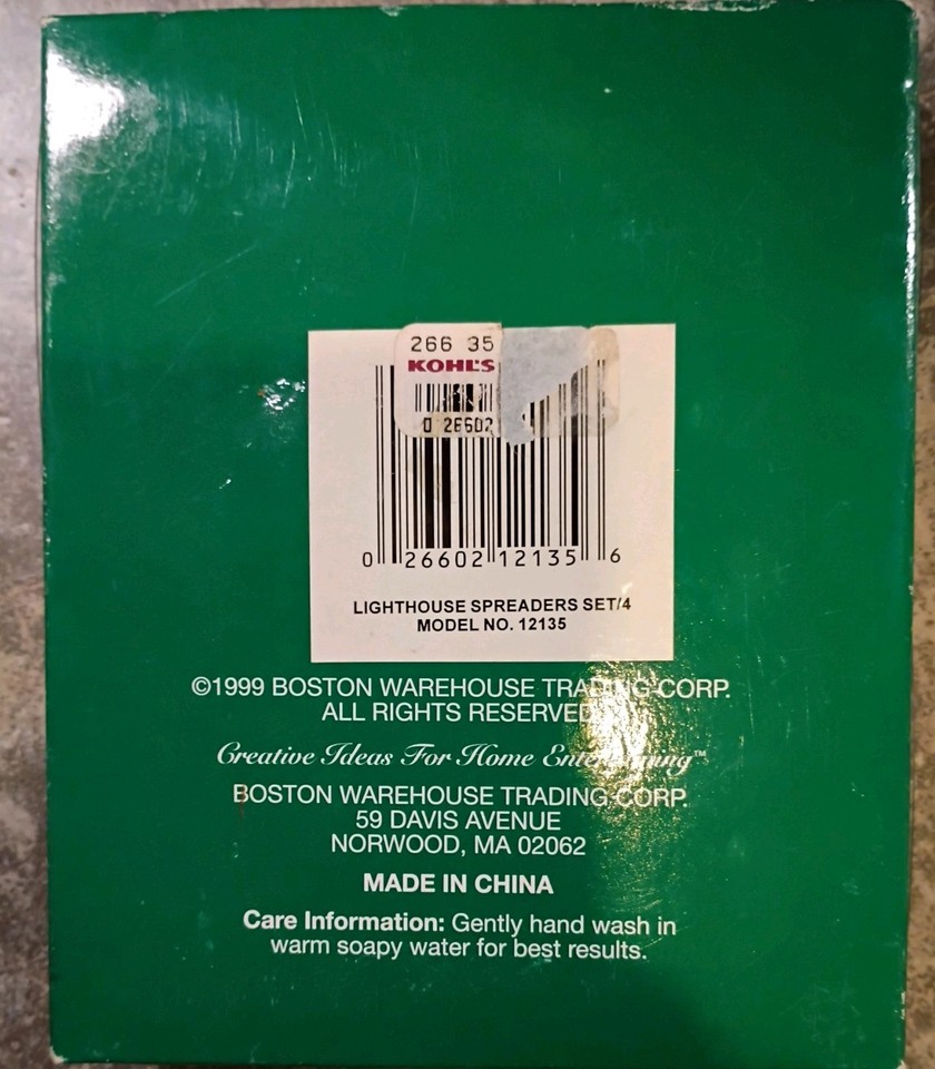 Lighthouse Boston Warehouse Vintage 1999 Cheese Spreaders 4 Stainless ...
