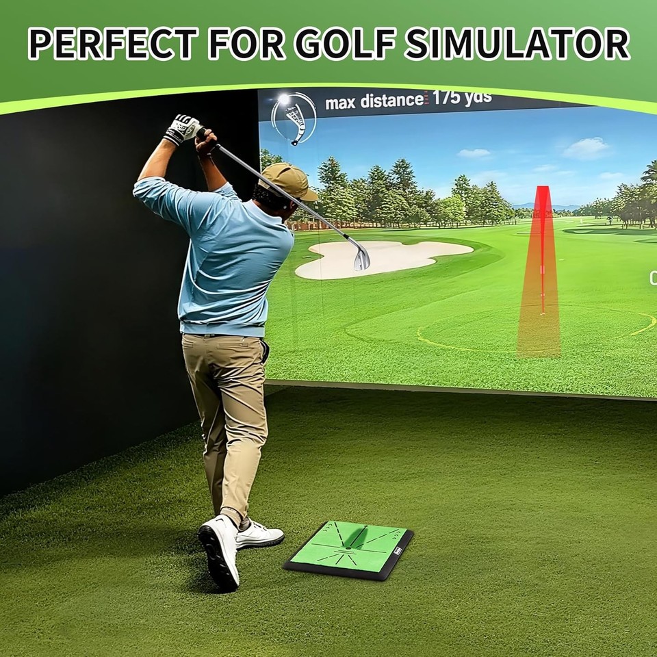 Golf Hitting Mat 3-in-1 Fairway Rough Putting Pad Training Mat Non-Slip ...