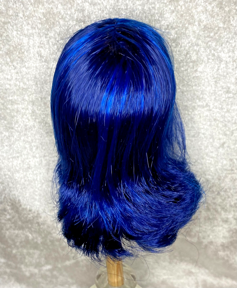 Create a Monster High Doll Skeleton Girl Wig Blue Bob Hair Short Inner ...