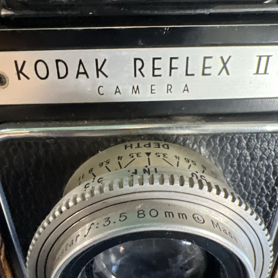 Kodak Reflex II TLR Twin Lens Film Camera with Case 1940s Vintage | eBay