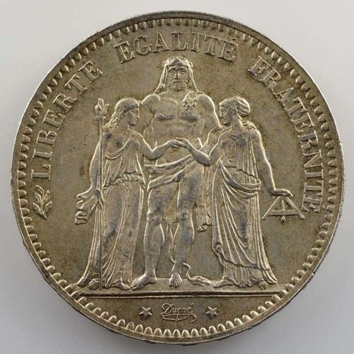 1877 A (Paris) SUP/FDC French coins 1793-1959 5 francs G.745 Hercules ...
