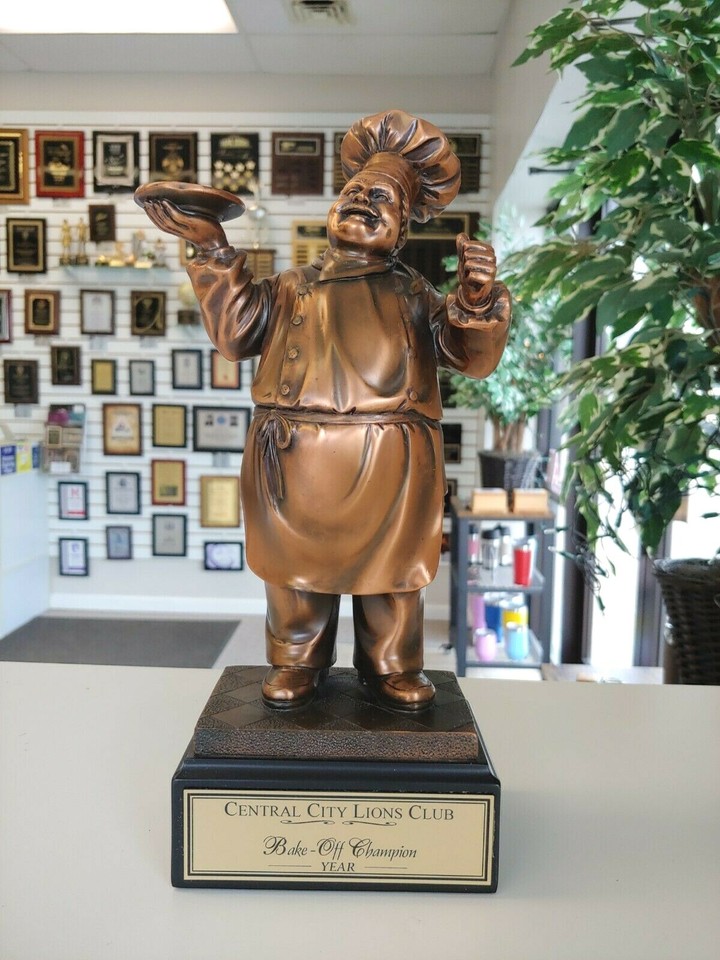 CHEF TROPHY BAKE-OFF SCULPTURE AWARD COOK OFF COOKING 11" TALL MRFB066 ...