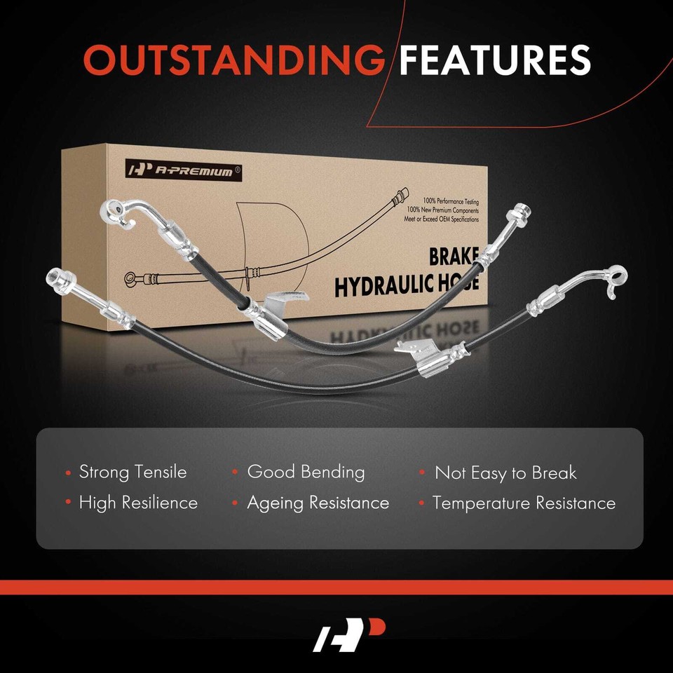 A-Premium 2x Brake Hydraulic Hose Front Side for Genesis G80 G90 ...