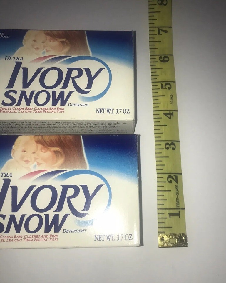 Vtg 2 ULTRA IVORY SNOW Laundry Detergent Soap Powder Movie Prop Sample ...