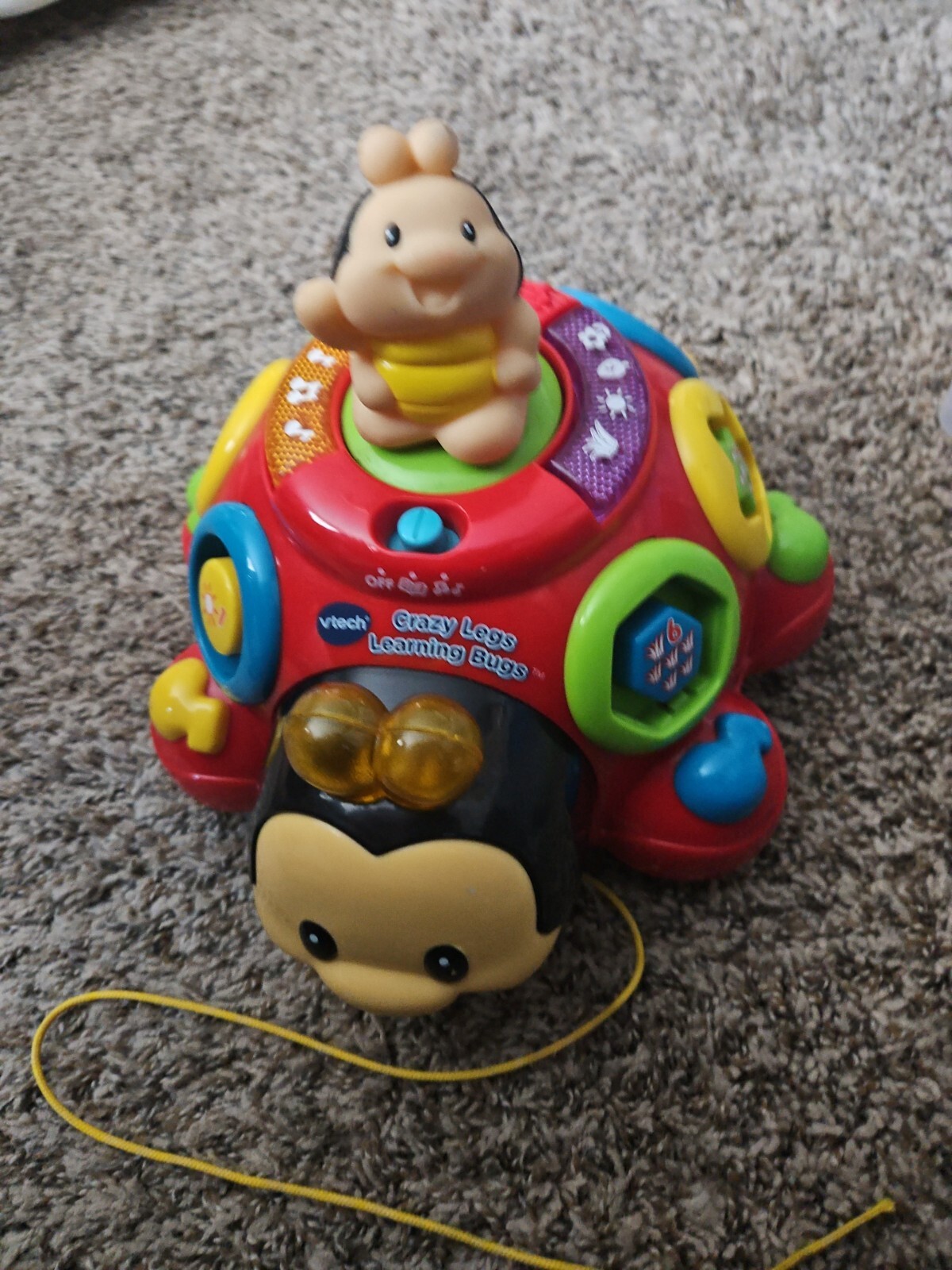 VTech CRAZY LEGS Learning BUGS Number Keys Electronic Teaching 11" PULL ...