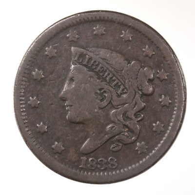 Raw 1838 Coronet Head 1C Uncertified Ungraded US Large Cent Coin | eBay