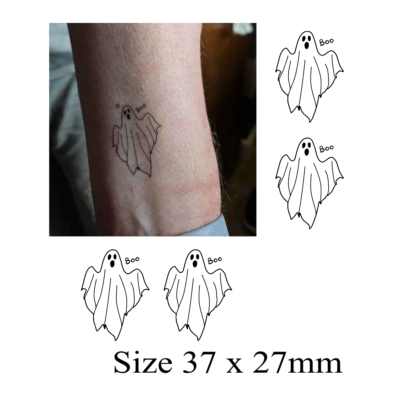 Boo Ghost Tattoos Boo Ghost Temporary Tattoo (Set Of 3) – Small