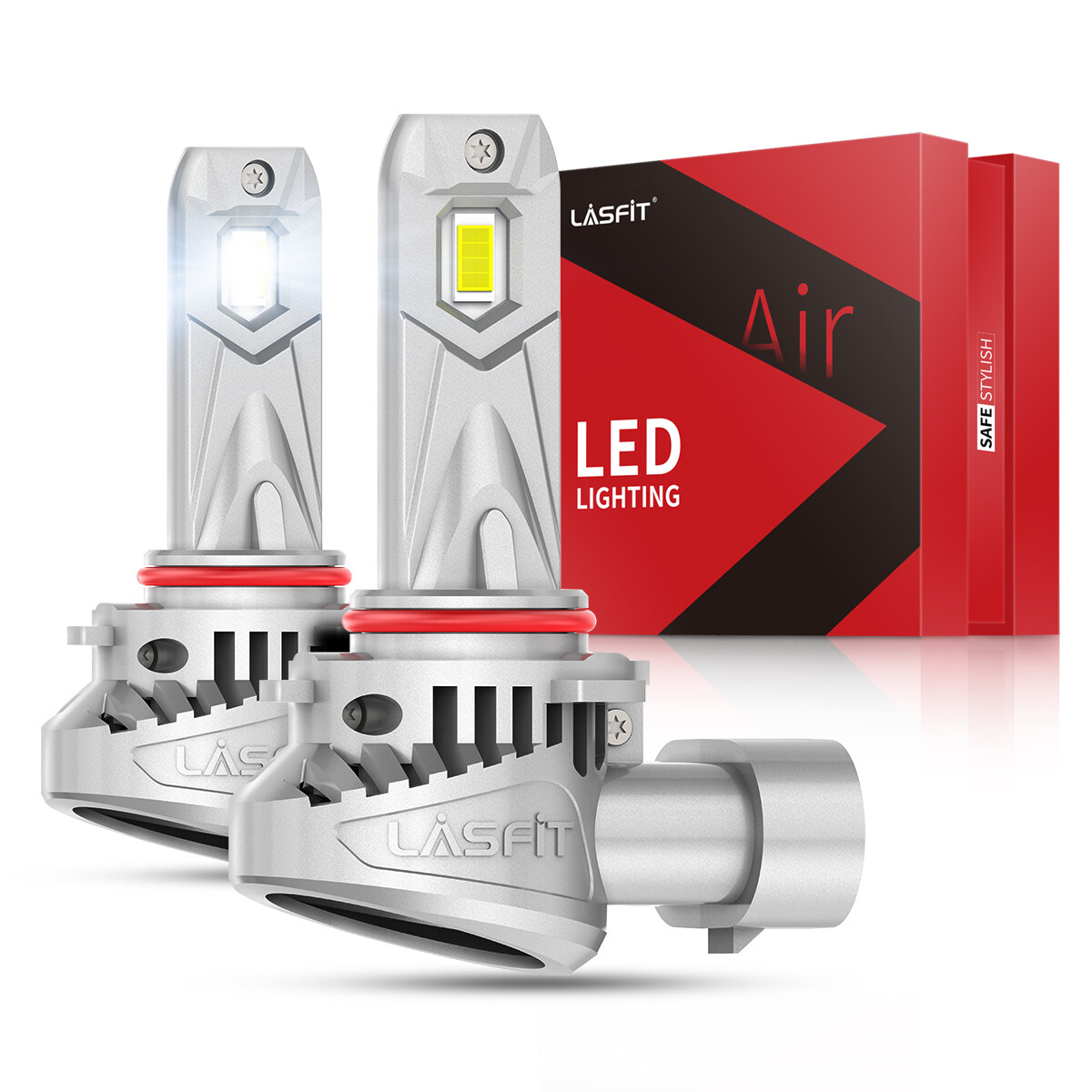 2x LASFIT 9005 HB3 LED High Beam Headlight Bulbs 7000LM 6000K Xenon ...