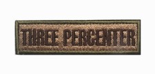 Multicam 3 Three Percenter Morale Tab Patch Velcro BRAND Hook Fastener Compati for sale online ...