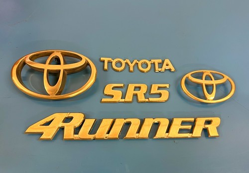 96-02 toyota 3rd gen 4runner gold emblems badges SR5 4WD Limited trunk ...