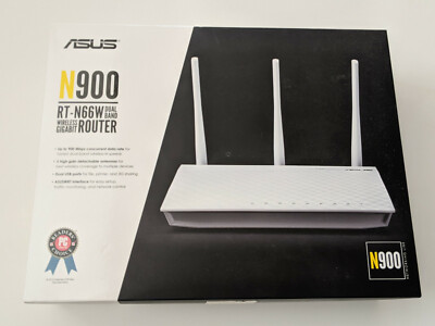 ASUS RT-N66W 450 Mbps 4-Port 10/100 Wireless N Router N900 Used RT-N66U ...