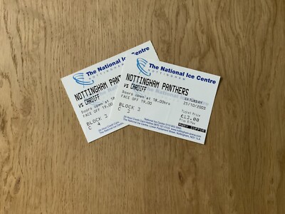 Nottingham Panthers v Cardiff Devils, Used Ticket - 2003/04 Elite Ice ...
