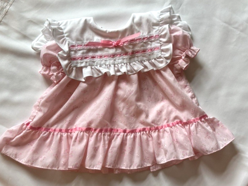 Vintage Baby Girl Ruffle Lace Fancy Party Dress 18 Months Bib Collar ...