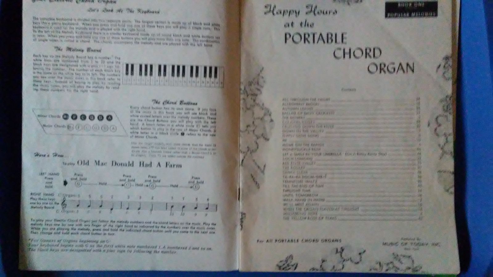 Lot of 3 Vintage Chord Organ Songbooks/Sheet Music, Electric, Portable ...